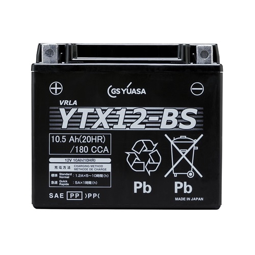 【直送品】 GSユアサ バッテリー バイク用 VRLA 制御弁式 液入・充電済み 12V YTX12-BS (YTX12-BS-GY3-1-C ...