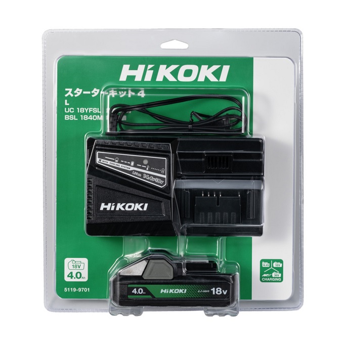 HiKOKI 急速充電器 スターターキット4 UC18YFSL (L) (51199701) : 部品屋さんYahoo!店 - 通販 ...
