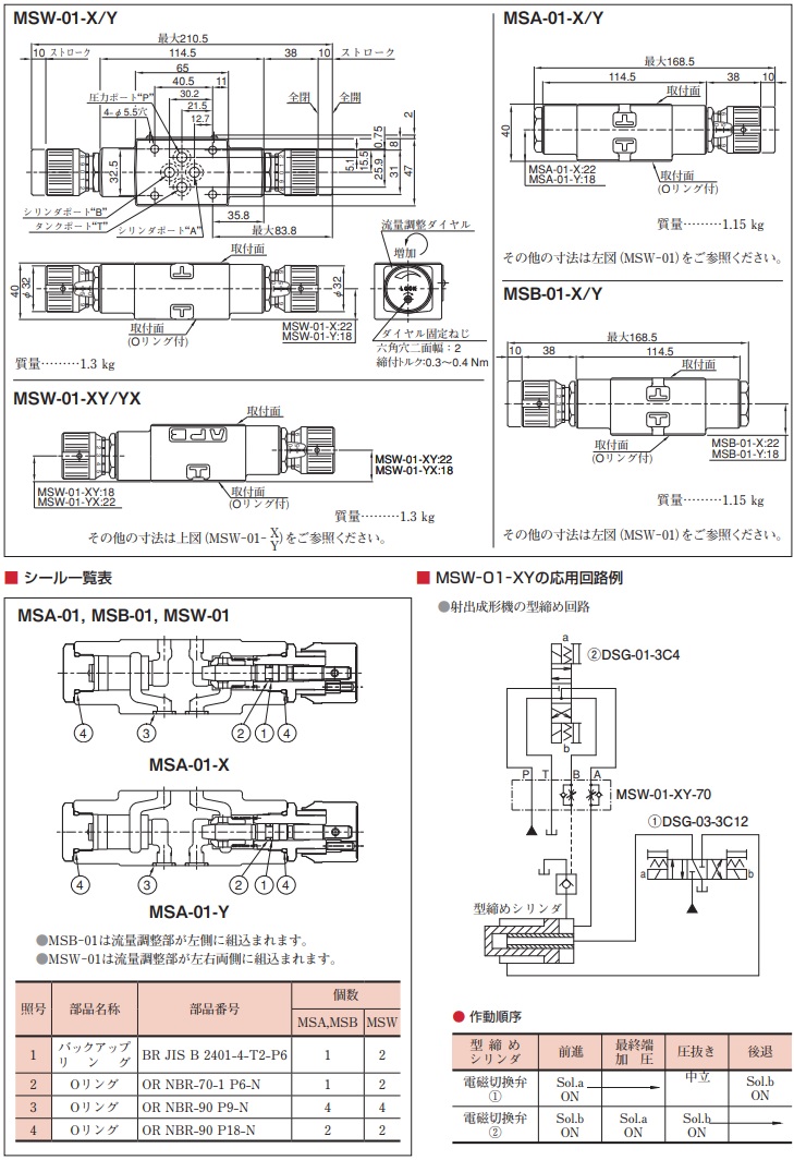 【直送品】 油研工業 スロットルチェックモジュラー弁 MSB-01-Y-70 : 部品屋さんYahoo!店 - 通販 - Yahoo!ショッピング