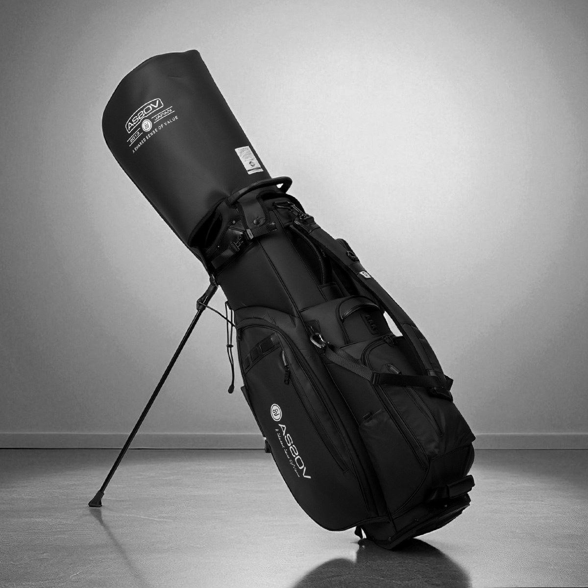 AS2OV（アッソブ） ゴルフ キャディバッグ スタンド 47インチ ナイロン