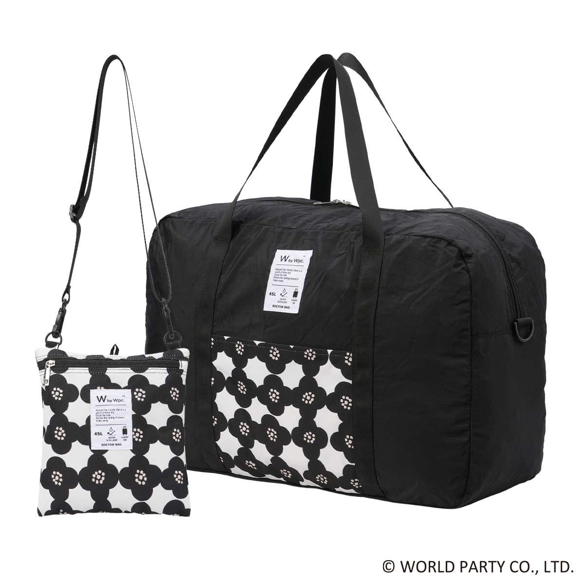 Wpc. Patterns ダブリュピーシー 3WAYボストンバッグ レディース ブランド 45L 軽量 撥水 旅行 出張 パッカブル ダッフルバッグ グラース Grace 31034 ...
