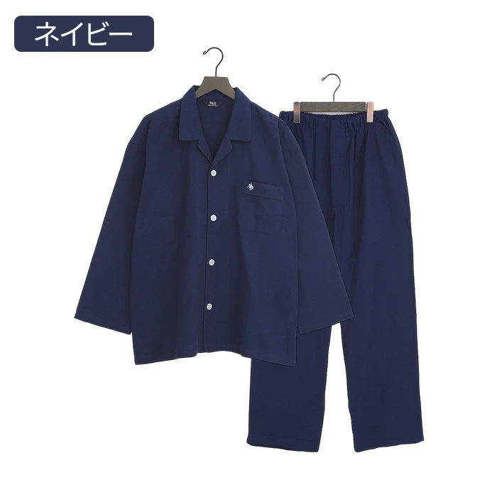 POLO BCS 綿100% 先染め 2重ガーゼ パジャマ メンズ : 13421p5 : パジャマファミリー - 通販 - Yahoo!ショッピング