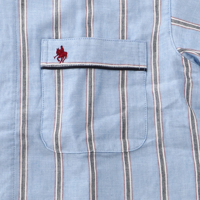 POLO BCS 綿100% 先染め 2重ガーゼ パジャマ メンズ : 13421p5 : パジャマファミリー - 通販 - Yahoo!ショッピング