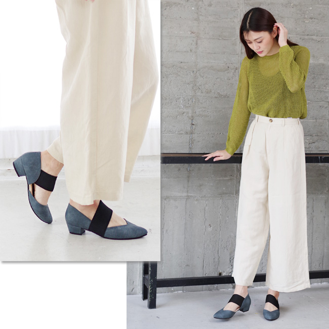 SUaSHI パンプス レディース ストラップ アーモンドトゥ ゴア SUaSHI パンプス レディース ストラップ アーモンドトゥ ゴア