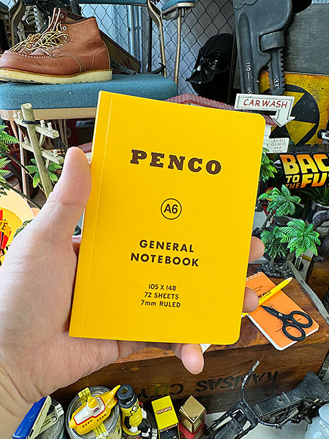 PENCO ペンコ ソフトPPノート A6 文庫本サイズ （イエロー） 横罫 7mm 罫線 メモ帳 HIGHTIDE ハイタイド ...