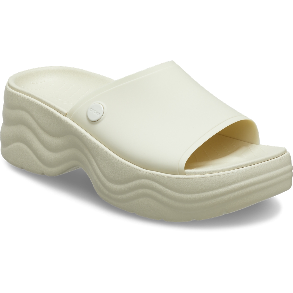 crocs セール 50％OFF クロックス 国内正規品 208182 Skyline Slide Bone 2y2 スカイライン サンダル ...