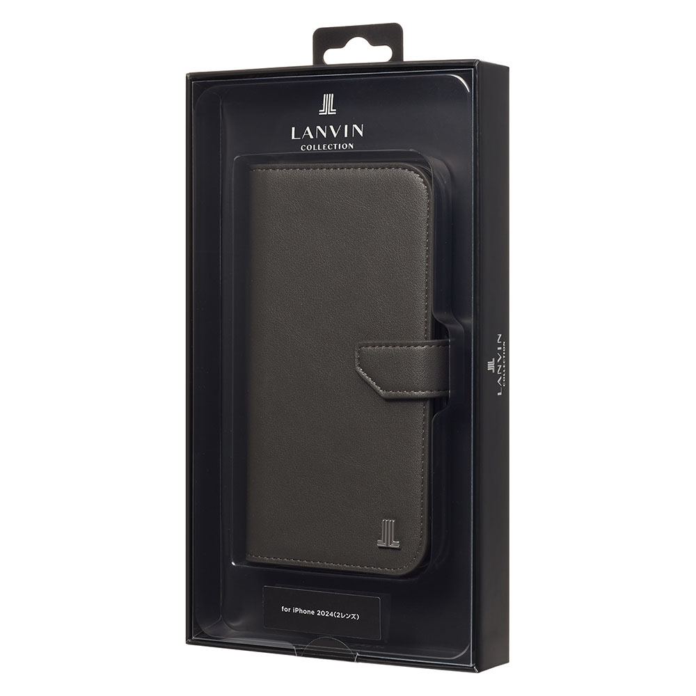 LANVIN COLLECTION ランバン コレクション iPhone16 16Plus 16Pro 16ProMax ケース - Folio Case Double Lined with ...