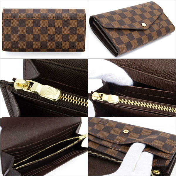 LOUIS VUITTON（ルイ・ヴィトン） ルイヴィトン財布 レディース 長財布 ポルトフォイユ サラ 正規品 ダミエ N63209 ...