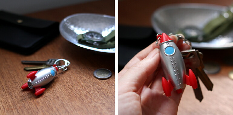 KIKKERLAND キーホルダー キーチェーン ライト付き ロケット音 KIKKERLAND キーホルダー キーチェーン ライト付き ロケット音