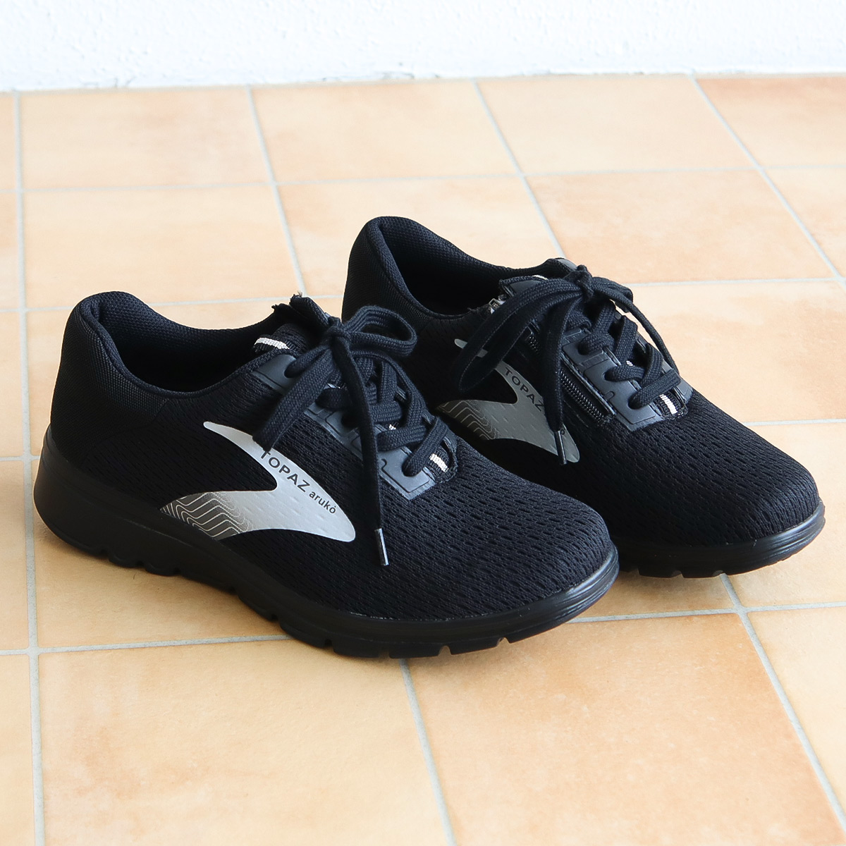 TOPAZ トパーズアルコ コンフォートシューズ レディース 軽量 幅広 3e ウォーキング 靴 黒 ブラック グレー ピンク aruko 7407 : スニーカー&ファッション セレブル ...