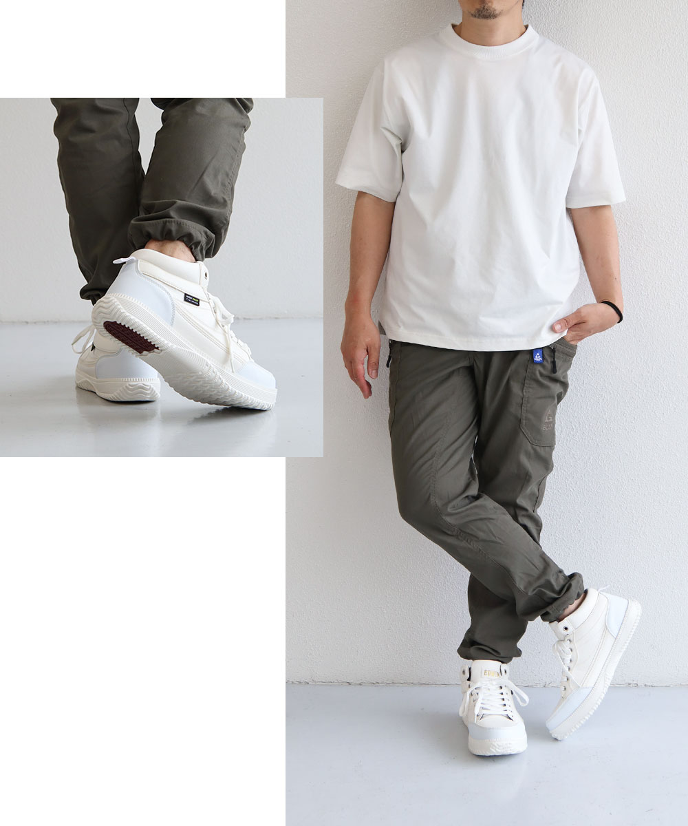 EDWIN エドウィン メンズ スニーカー ミッドカット カジュアル シューズ 4時間 防水仕様 おしゃれ 軽量 歩きやすい 屈曲性 靴 防滑 紳士 EDM-3602 : スニーカー ...