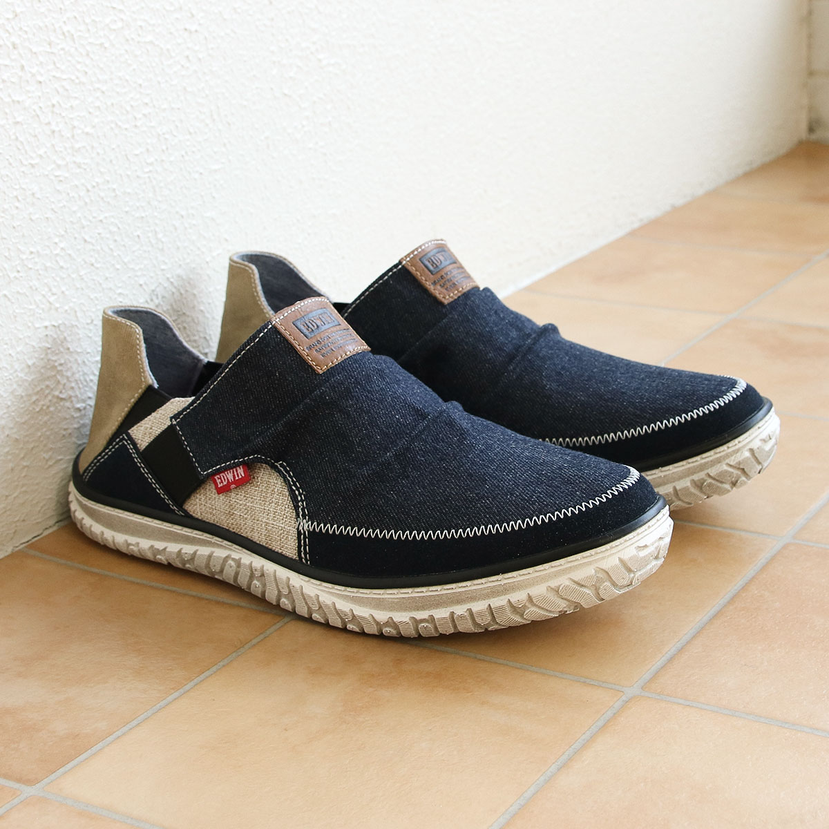 EDWIN エドウィン スニーカー メンズ おしゃれ スリッポン かかとが踏める カジュアル 黒 メンズスニーカー ブラック ブラウン edwin 7745 : スニーカー&ファッション セレ ...