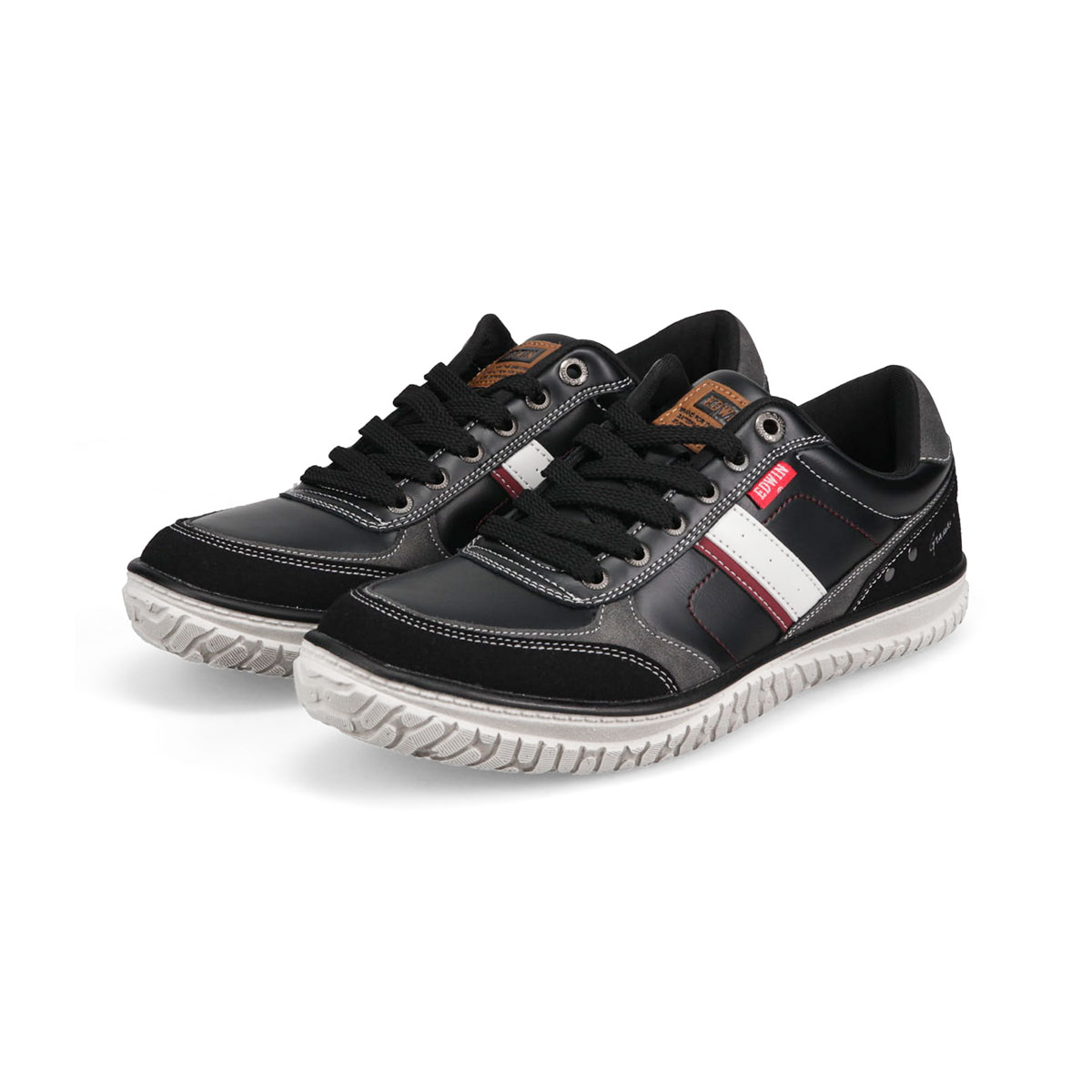 EDWIN エドウィン スニーカー メンズ 幅広 軽量 防滑 ローカット カジュアル 靴 シューズ 黒 白 歩きやすい EDW-7765 edwin : スニーカー&ファッション セレブル ...