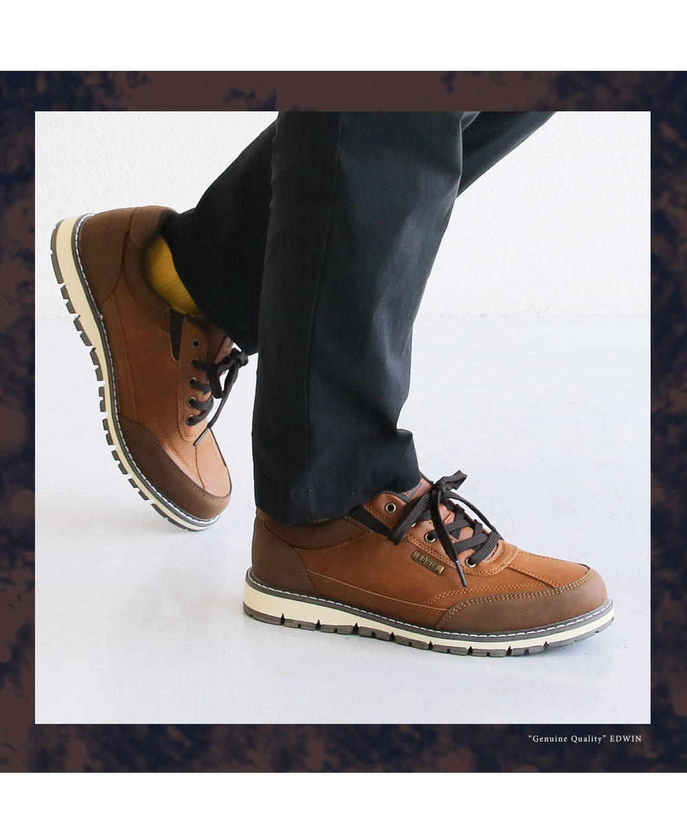 エドウィン カジュアルシューズ メンズ 防水 ビジネススニーカー スニーカー ローカット 防滑 ブラック ブラウン edwin 7986 : edw-7986 : スニーカー&ファッション ...
