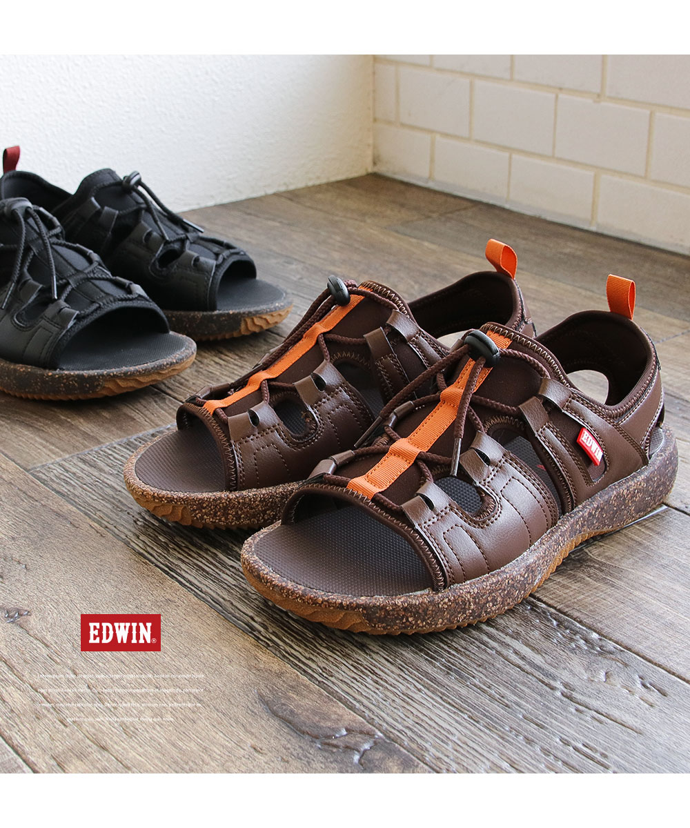 EDWIN エドウィン サンダル メンズ スポーツサンダル クロージャー バックベルト シンプル コンフォート レジャー アウトドア 5106 : スニーカー&ファッション セレブル - 通販 ...