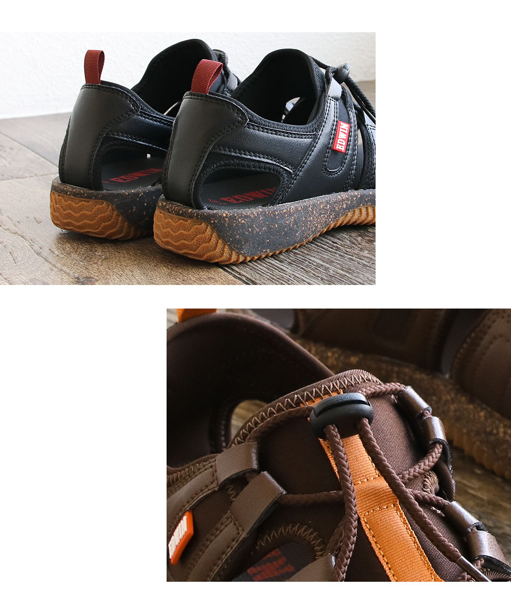EDWIN エドウィン サンダル メンズ スポーツサンダル クロージャー バックベルト シンプル コンフォート レジャー アウトドア 5106 : スニーカー&ファッション セレブル - 通販 ...