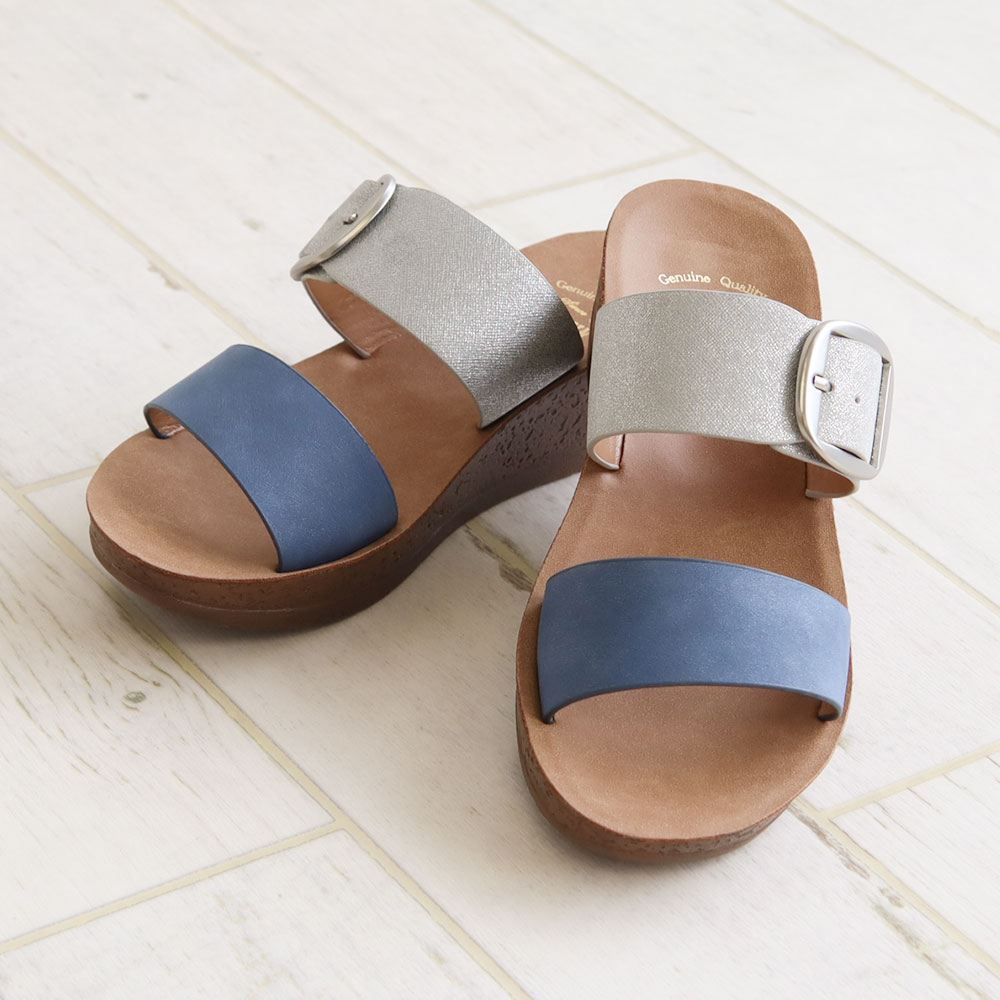 EDWIN エドウィン サンダル レディース コンフォート フットベッド アーチサポート ヒール5cm 厚底 ブラック ネイビー ホワイト 9501 : スニーカー&ファッション セレブル ...