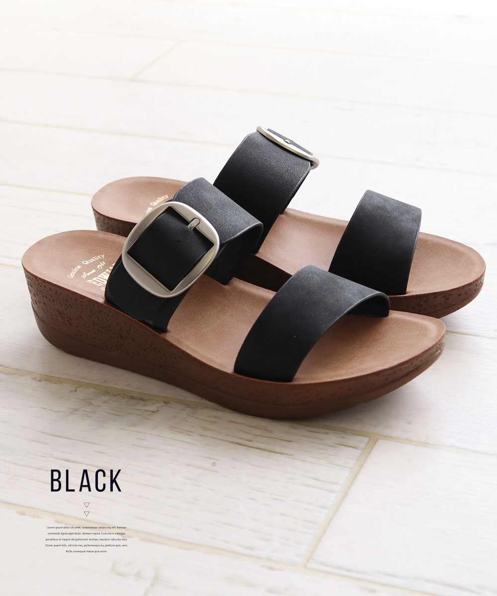 EDWIN エドウィン サンダル レディース コンフォート フットベッド アーチサポート ヒール5cm 厚底 ブラック ネイビー ホワイト 9501 : スニーカー&ファッション セレブル ...