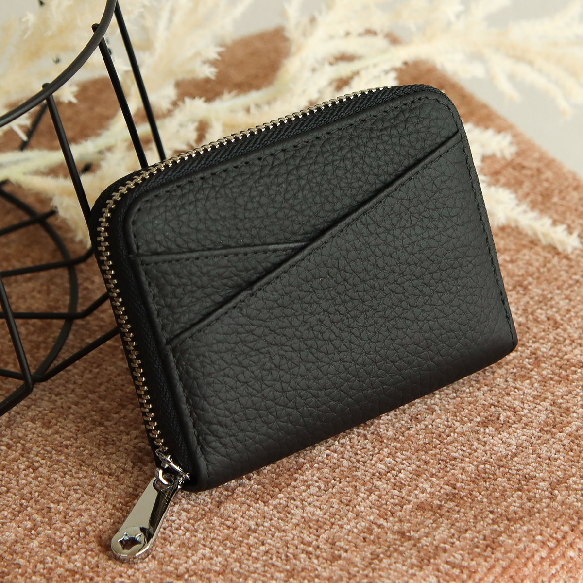 ブランド登録なし カードケース 本革 ミニ財布 磁気防止 レディース スキミング防止 レカケース 小銭入れ ファスナー ユニセックス レザー GZCC-A748 : スニーカー&ファッション ...