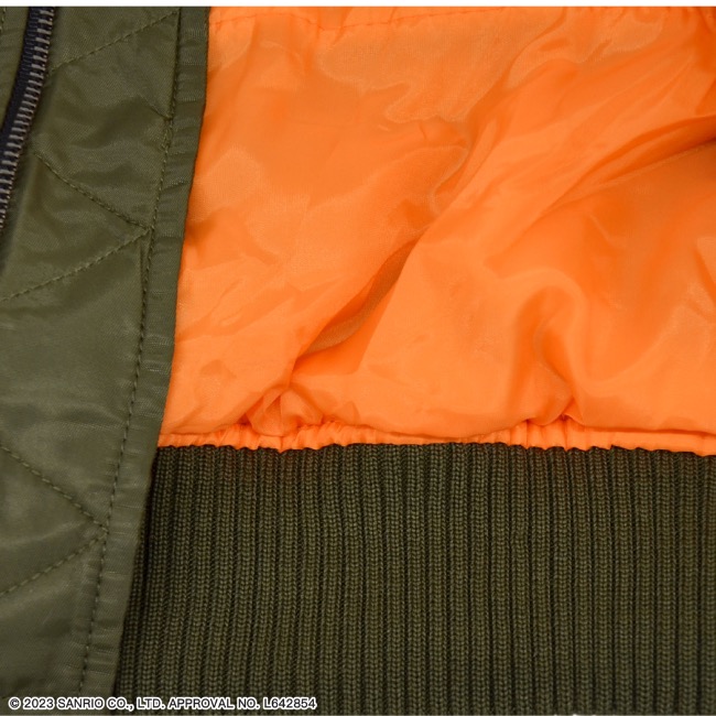 sanrio（サンリオ） ハンギョドン ワッペン 刺繍 ナイロン MA-1