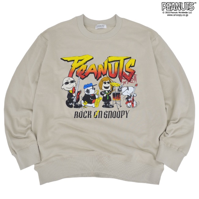 スヌーピー ピーナッツ ロックオン 裏毛 トレーナー ロック バンド 秋冬 snoopy PEANUTS :spc-rb-014 ...