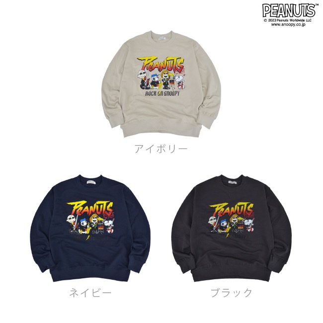 スヌーピー ピーナッツ ロックオン 裏毛 トレーナー ロック バンド 秋冬 snoopy PEANUTS :spc-rb-014 ...