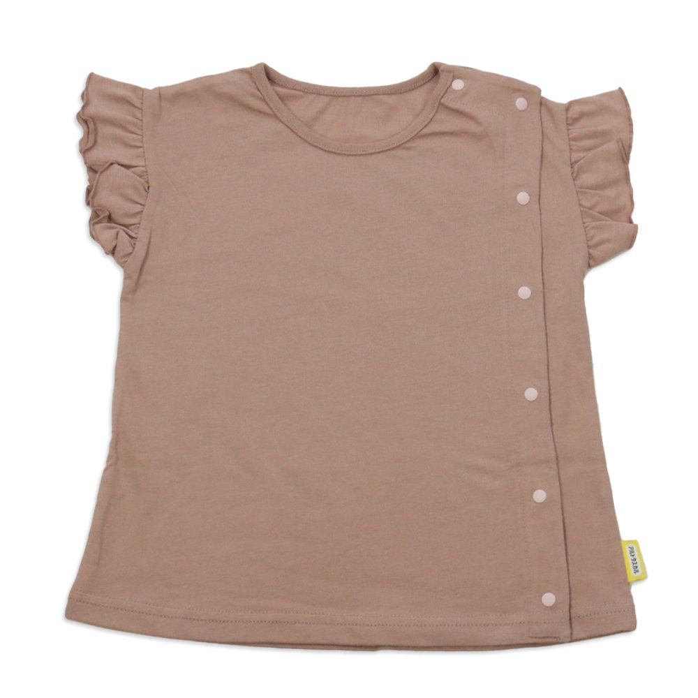 [RSL] アルトタスカル 半袖 Tシャツ フリル 前開き 全開き バリアフリー 子供服 キッズ 医療ケア 無地 ボタン 医療用 夏 80 ...