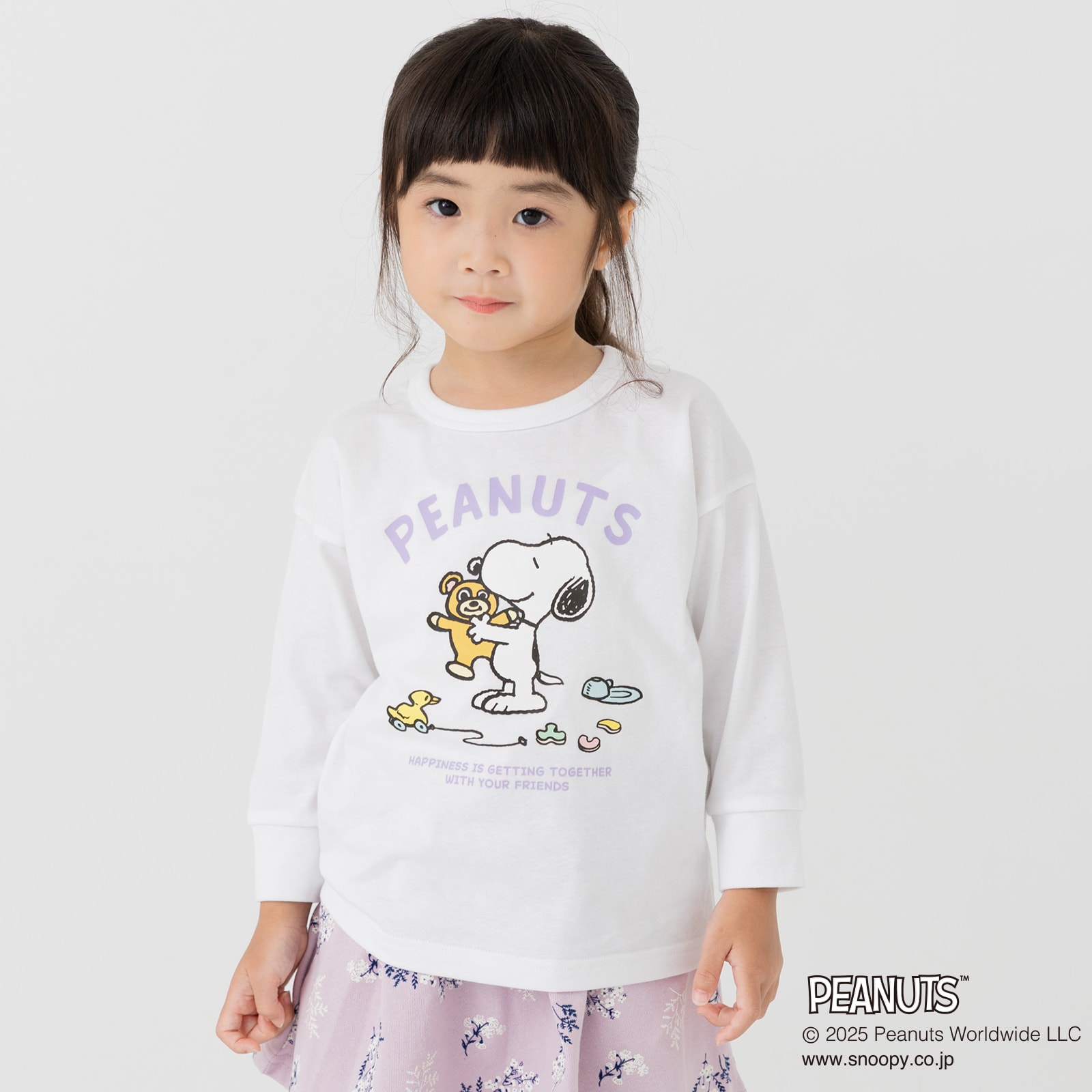 キッズ 長袖 Tシャツ ピーナッツ スヌーピー ベビー服 子供服 男の子 女の子 ロンT PEANUTS チャーリー・ブラウン 秋 80 90 100 110 120 130 140cm [M ...