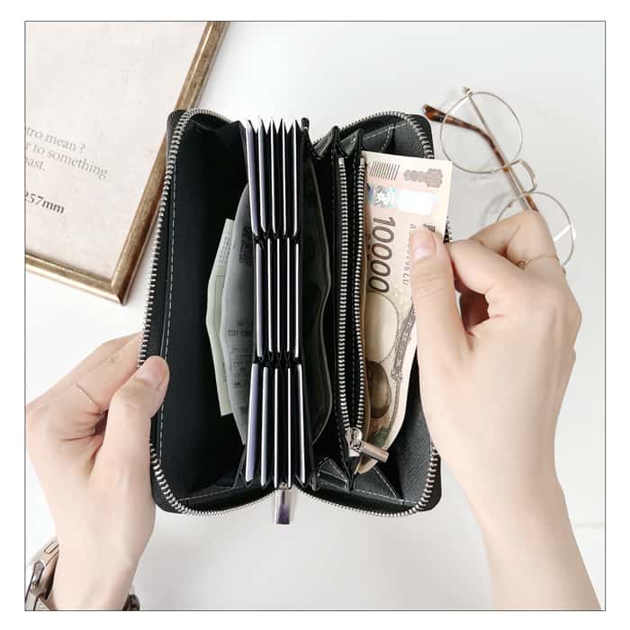 蛇腹 カードポケット付き 長財布 本革 財布 カモフラ レザー 迷彩 ラウンド ファスナー サイフ ウォレット ラウンド財布 長サイフ カードポケット : チェレステ - 通販 - Yahoo ...