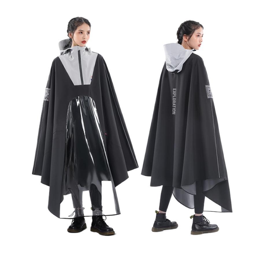 レインコート 自転車 通勤 通学 レインポンチョ 大きいサイズ 男女兼用 レディース メンズ 透明バイザー 防水 雨具 雨カッパ キャンプ 安全ロング丈 2025 : chorakuka ...