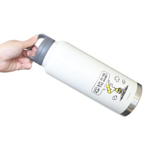 PEANUTS スヌーピー スクリューハンドル付マグボトル 1200ml 保温保冷水筒 BASE BALL ピーナッツ キャラクター : キャラクターのシネマコレクション - 通販 ...