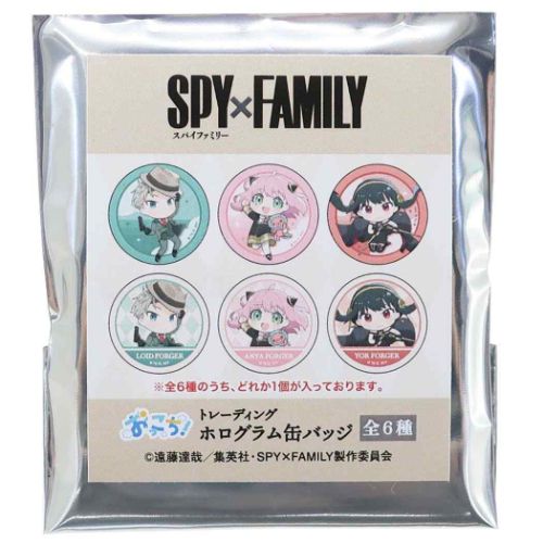 スパイファミリー SPY FAMILY 少年ジャンプ アニメキャラクター 缶バッジ トレーディングホログラム缶バッジ 全6種 6個入セット ...