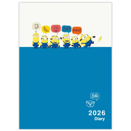 MINIONS（ミニオンズ） ユニバーサル映画 キャラクター 2026 diary A5ファミリーダイアリー MNA5ファミリー ミニオン ...