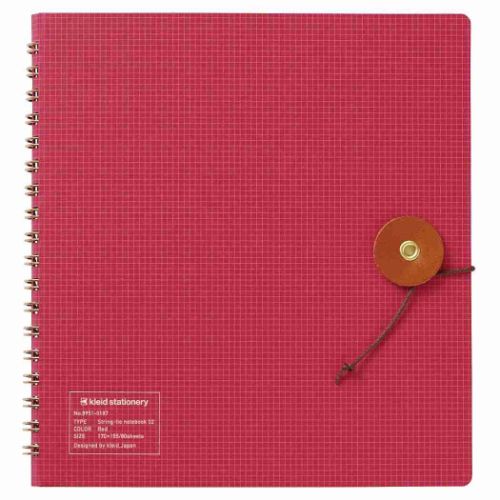 方眼ノート kleid クレイド String-tie notebook 02 Red おしゃれ文具 テレワーク プレゼント 男の子 ...