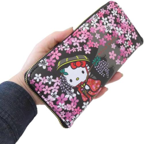 ハローキティ ラウンドファスナー 和01 サンリオ レディース長財布 キャラクター さくらん :ydt-513085:キャラクターのシネマ ...