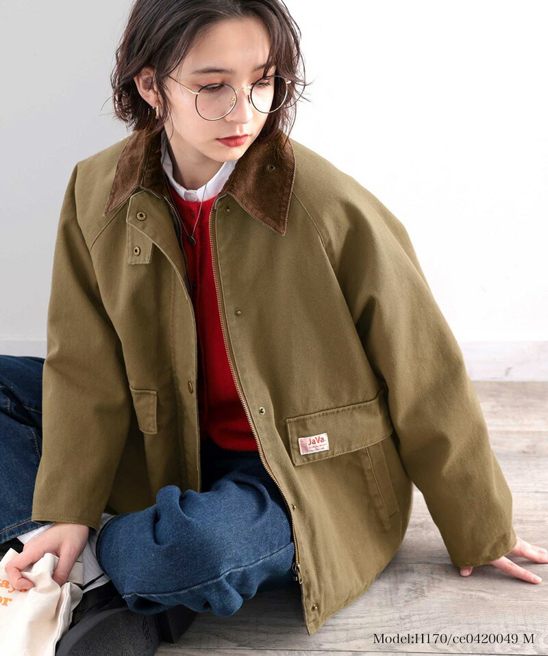 《java ジャバコラボ》送料無料 アウター ジャケット メンズ レディース 男女兼用 ユニセックス 裏地 キルティング コットン ワーク カバーオール :cm0420049 ...