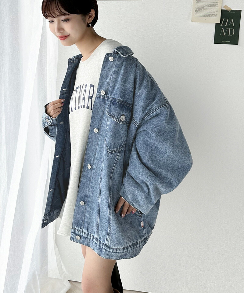 classicalelf 《javaジャバ コラボ》送料無料 コート ジャケット レディース デニム 裏キルティング Big ジージャン Gジャン 中綿 メンズ ユニセックス 男女兼用 ...