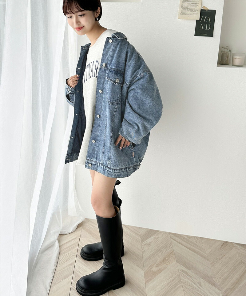 classicalelf 《javaジャバ コラボ》送料無料 コート ジャケット レディース デニム 裏キルティング Big ジージャン Gジャン 中綿 メンズ ユニセックス 男女兼用 ...