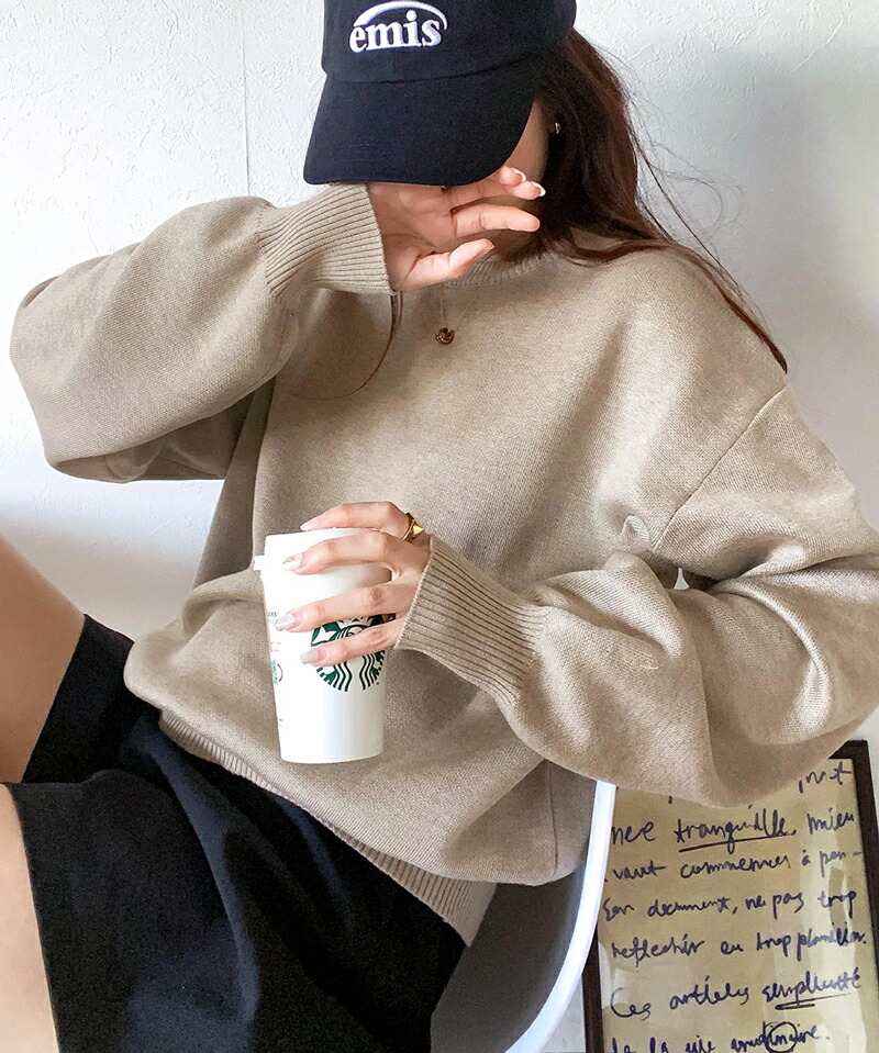 classicalelf 《javaジャバコラボ》 トップス ニット レディース 裏 表 前 後 4way ジャガード ロゴ 男女兼用 ユニセックス メンズ ぽわん袖 : Classical ...