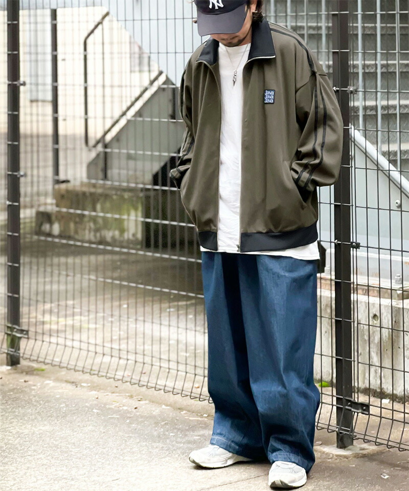 classicalelf 《javaジャバ コラボ》送料無料 トップス アウター レディース メンズ ダブルライン トラックジャケット レトロ スポーティ ファスナー ジャージ ...