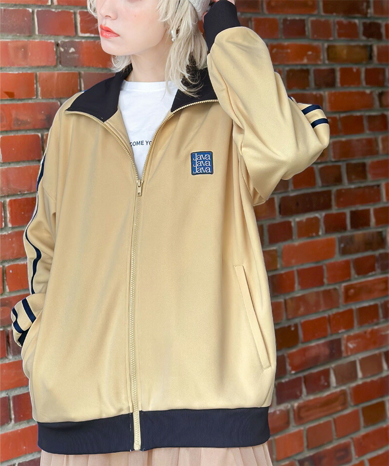 《javaジャバ コラボ》送料無料 トップス アウター レディース メンズ ダブルライン トラックジャケット レトロ スポーティ ファスナー ジャージ :jv1029015:Classical ...