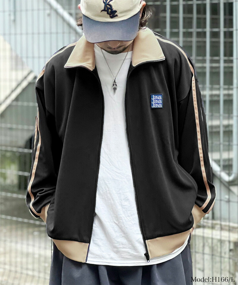 《javaジャバ コラボ》送料無料 トップス アウター レディース メンズ ダブルライン トラックジャケット レトロ スポーティ ファスナー ジャージ :jv1029015:Classical ...