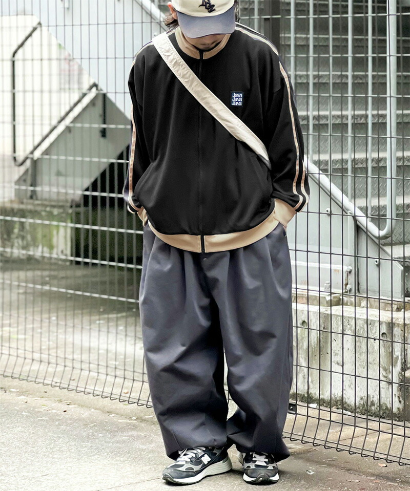 classicalelf 《javaジャバ コラボ》送料無料 トップス アウター レディース メンズ ダブルライン トラックジャケット レトロ スポーティ ファスナー ジャージ ...