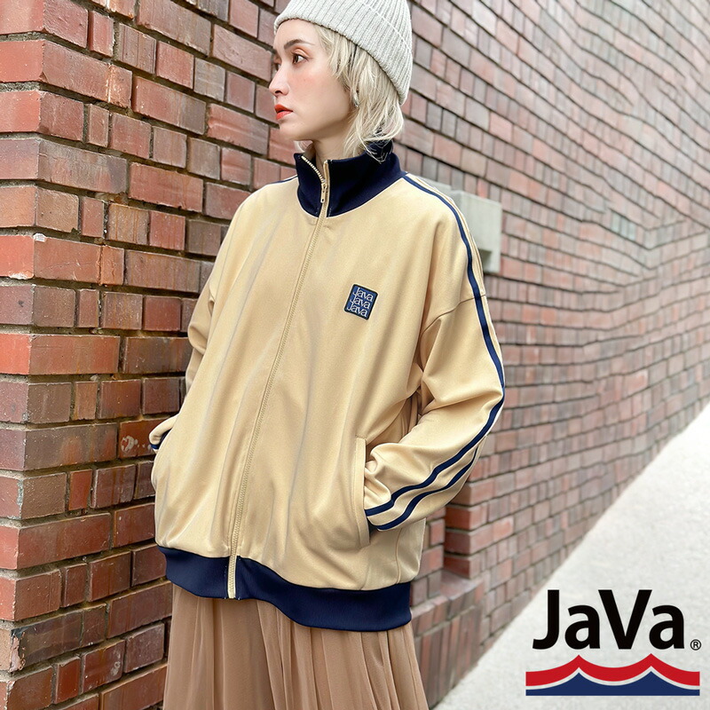 classicalelf 《javaジャバ コラボ》送料無料 トップス アウター レディース メンズ ダブルライン トラックジャケット レトロ スポーティ ファスナー ジャージ ...