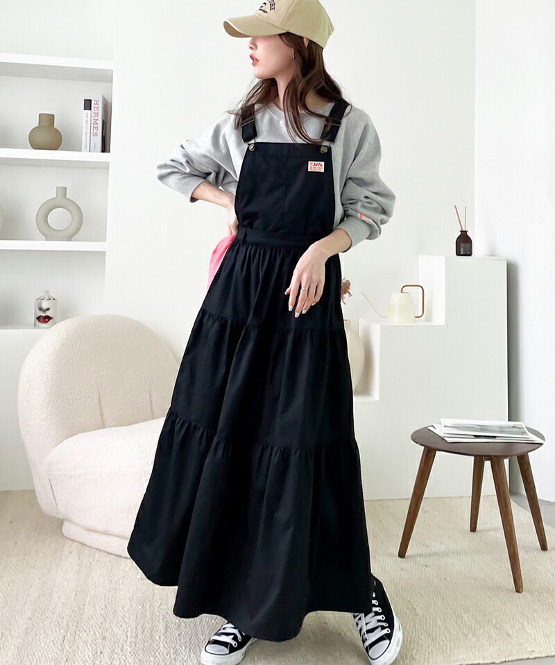 classicalelf 《java ジャバコラボ》 送料無料 ボトムス ジャンパースカート レディース 2way ティアード サロペット ワンピース JS ジャンスカ スカート ...