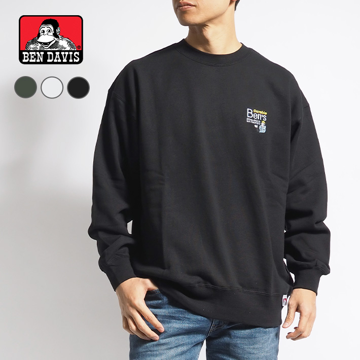 BEN DAVIS（ベンデイビス） スウェット トレーナー 裏毛 ワンポイントBen's (C-25380027) メンズファッション ...