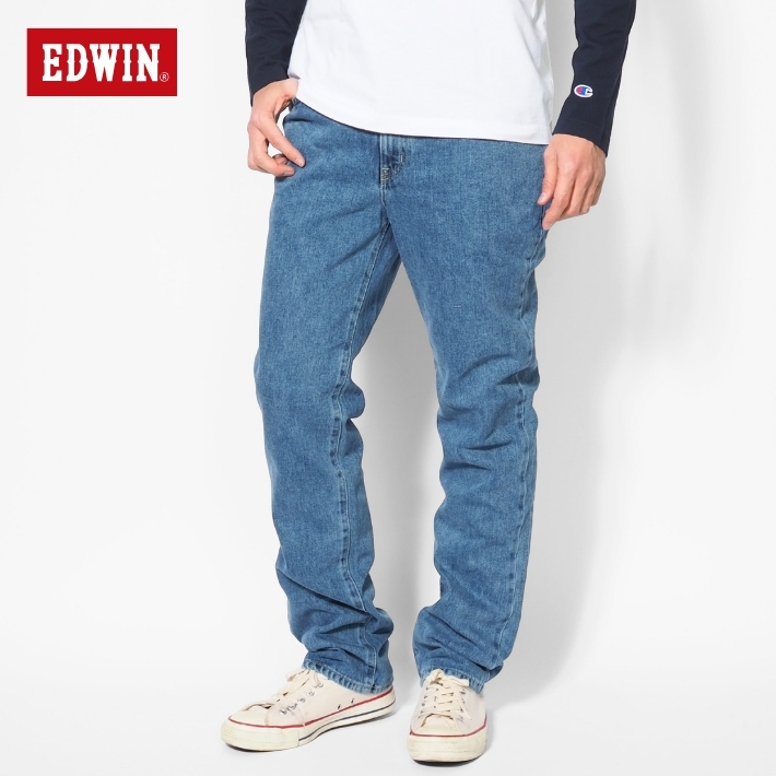 INTERNATIONAL BASIC EDWIN エドウィン 403 ふつうのストレート ジーンズ デニムパンツ 綿100% 股上深め 日本製 (E403) メンズファッション ブランド ...