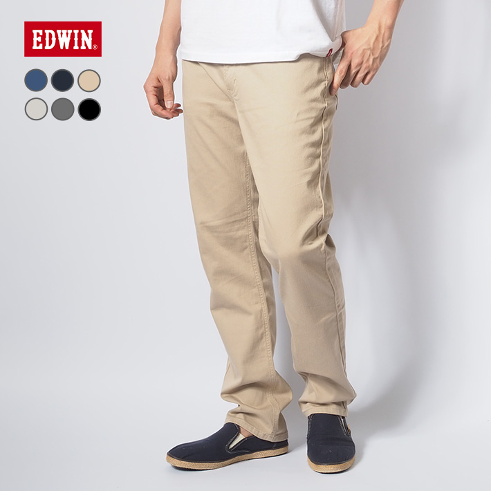 INTERNATIONAL BASIC エドウィン 403 涼しいパンツ ストレート 麻 接触冷感 ストレッチ (E403CA) メンズファッション ブランド EDWIN : BIG HOOK ...