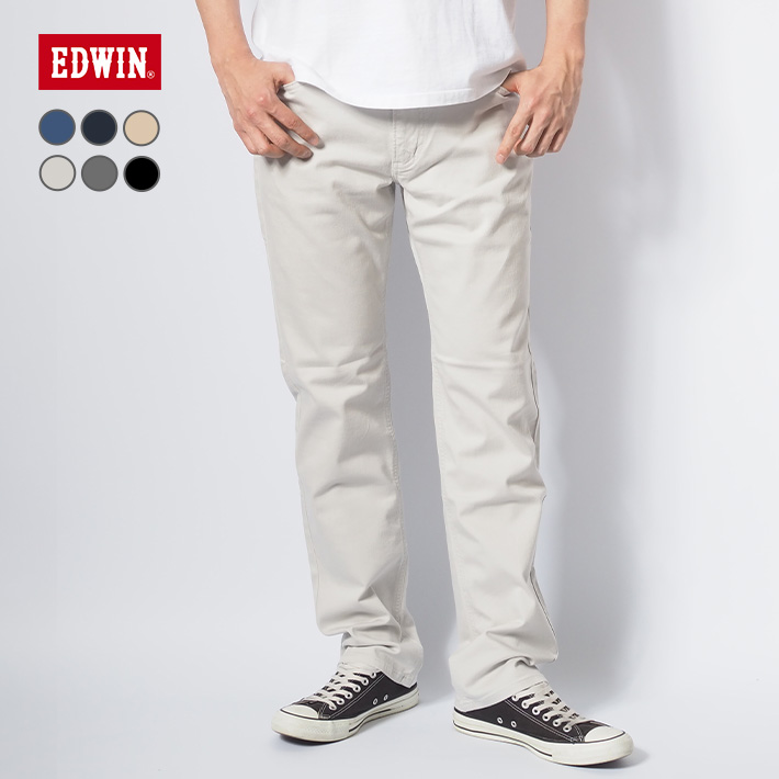 INTERNATIONAL BASIC エドウィン 403 涼しいパンツ ストレート 麻 接触冷感 ストレッチ (E403CA) メンズファッション ブランド EDWIN : BIG HOOK ...