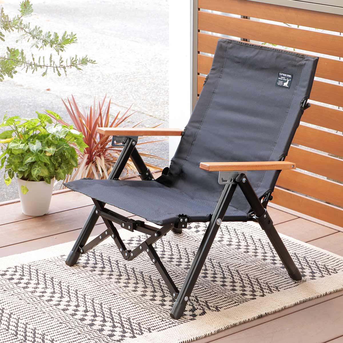 CS BLACK LABEL アウトドアチェア 折りたたみ ロースタイル